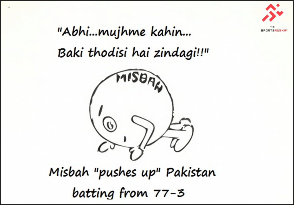 ToonRush Comic: Push Up man Misbah shines on Day 1 of the Lord's Test ...