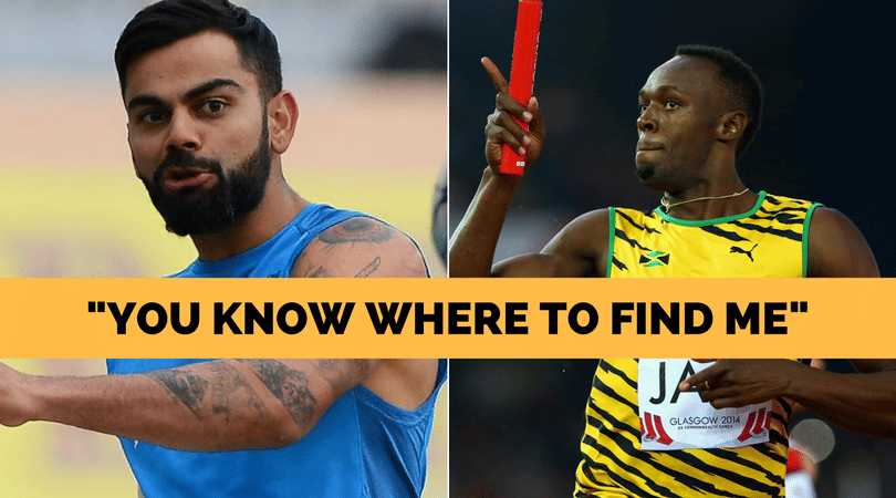Virat Kohli lays down the gauntlet for Usain Bolt - The SportsRush