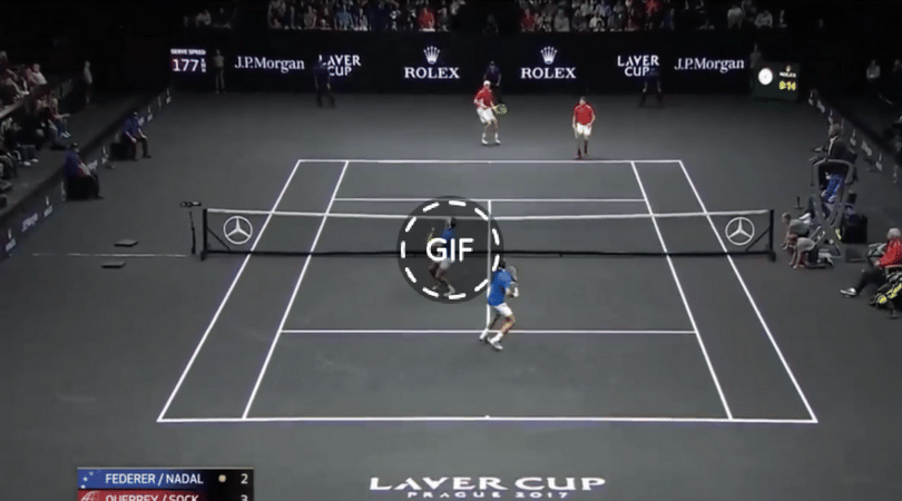 WATCH: Rafa Nadal nearly takes out Roger Federer while hitting an ...