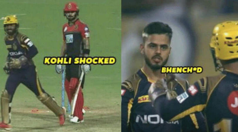 WATCH: Nitish Rana gives Virat Kohli a send-off during the KKR vs RCB ...