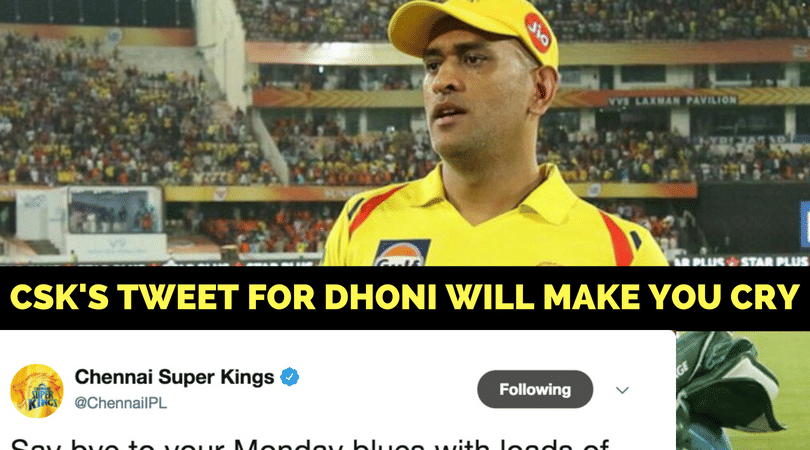 CSK come up with a wonderful message for Dhoni after CSK's win - The ...