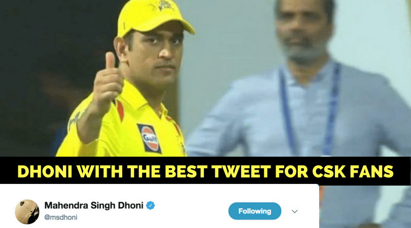 MS Dhoni thanks CSK fans for their support - The SportsRush