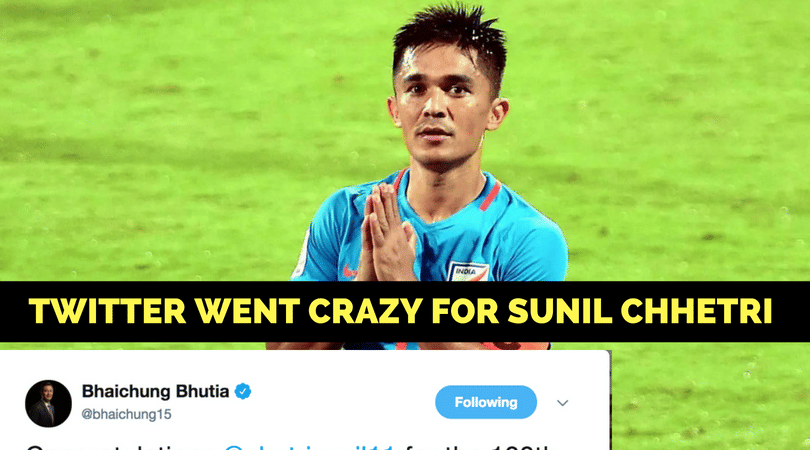 Twitter reacts as Sunil Chhetri leads India to a win in his 100th game ...