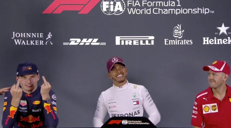 WATCH: Verstappen gives journalist the finger in Singapore GP press ...