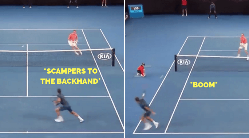 WATCH: Roger Federer's insane backhand winner in Australian Open 1st ...