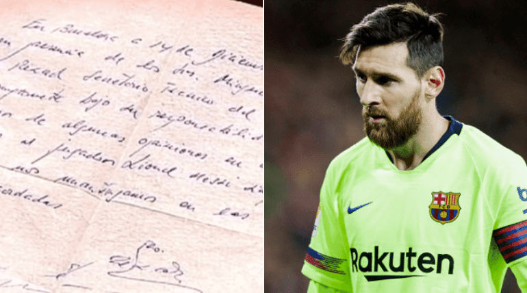 Lionel Messi's first ever contract at Barcelona has been translated ...
