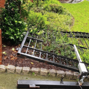 The Rock rips his front gate off in order to make it to the set of his ...