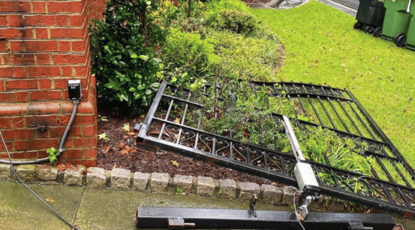 The Rock rips his front gate off in order to make it to the set of his ...