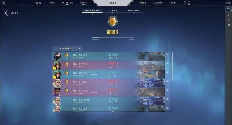 How to Check your Valorant Match History and your Performance Stats ...