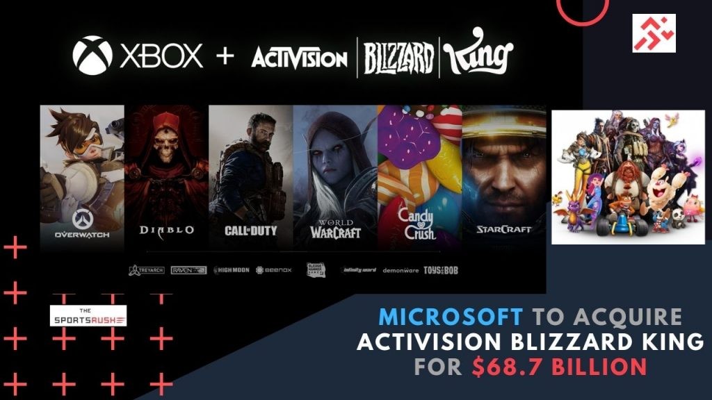 Microsoft looks to buy Activision Blizzard with an eye watering $68.7 billion deal. - The SportsRush