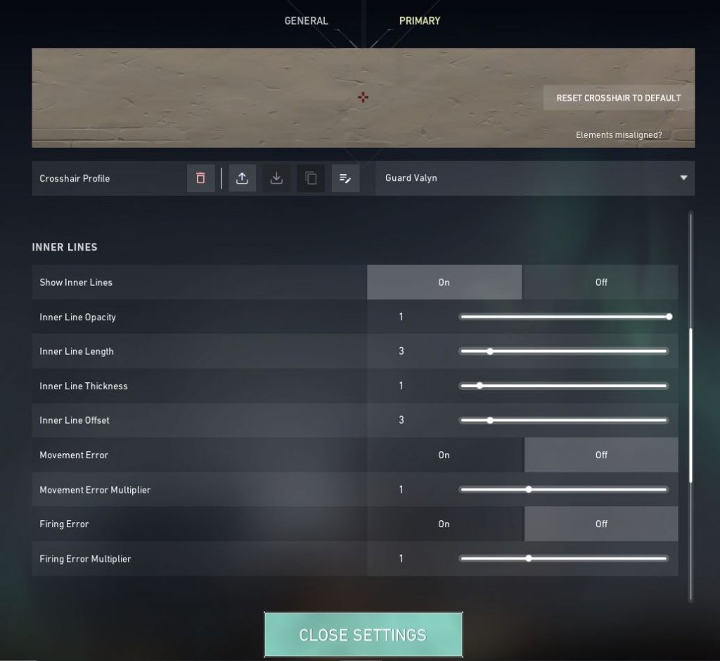 Guard Valyn Valorant settings: Gear, Mouse Sensitivity, Crosshair, Key ...