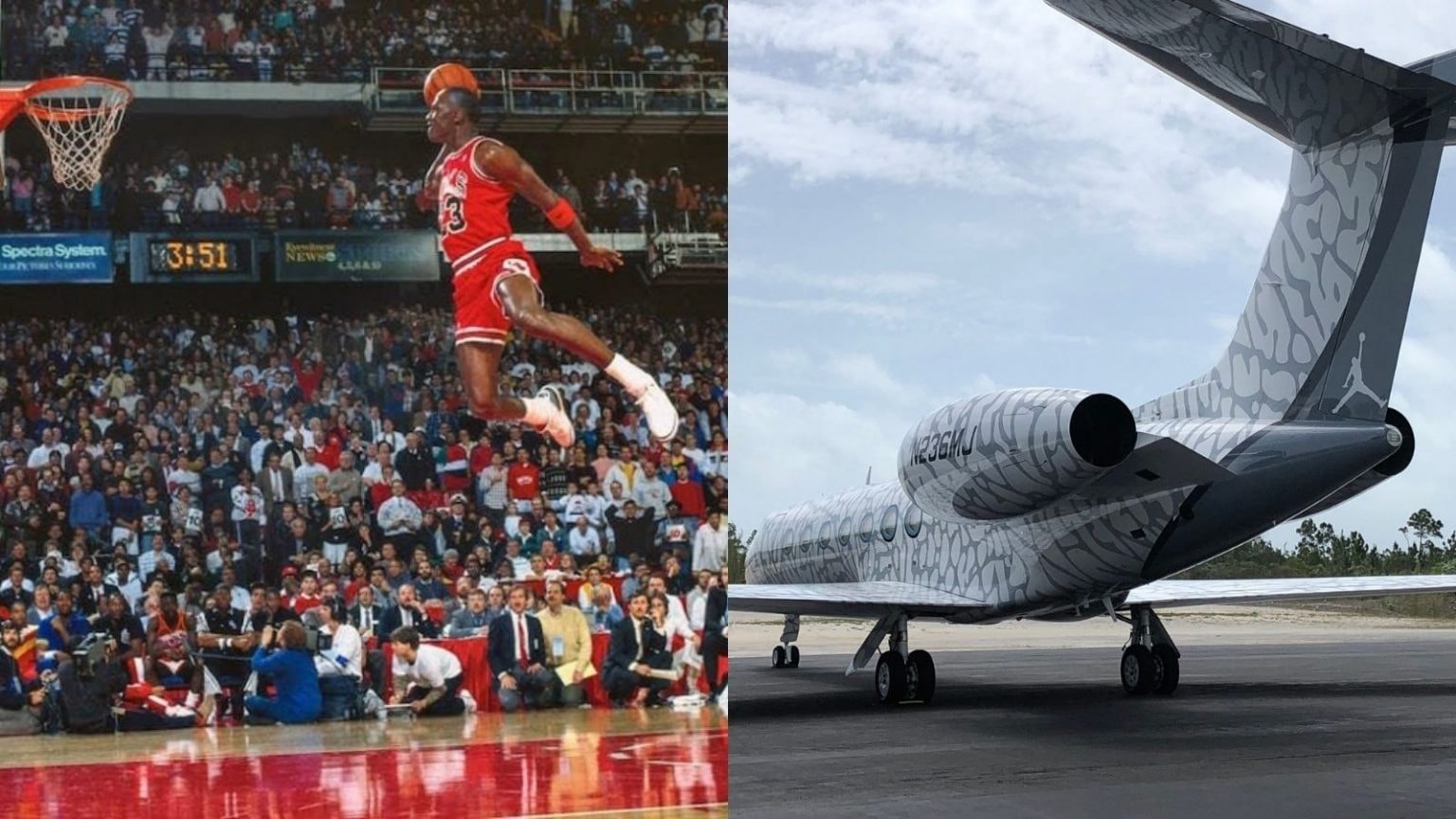 “Michael Jordan flew in a $61 million Air Jordan 3 themed jet for a ...