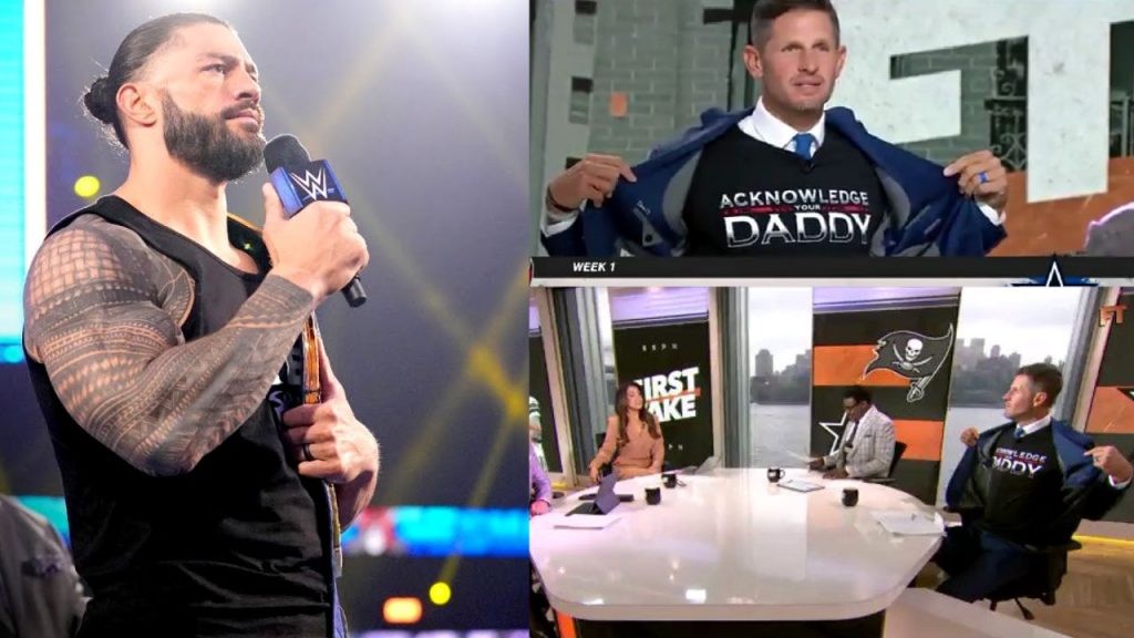 Roman Reigns reacts to NFL veteran sporting his 'Acknowledge your Daddy ...