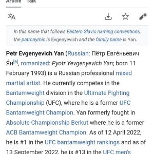 “His Father Is Sean O’Malley”: Petr Yan’s Wikipedia Page Hilariously ...