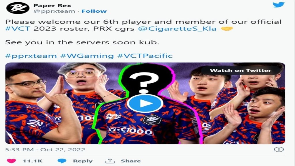 Paper Rex Valorant Acquire a Sixth Member on their Roster - The SportsRush