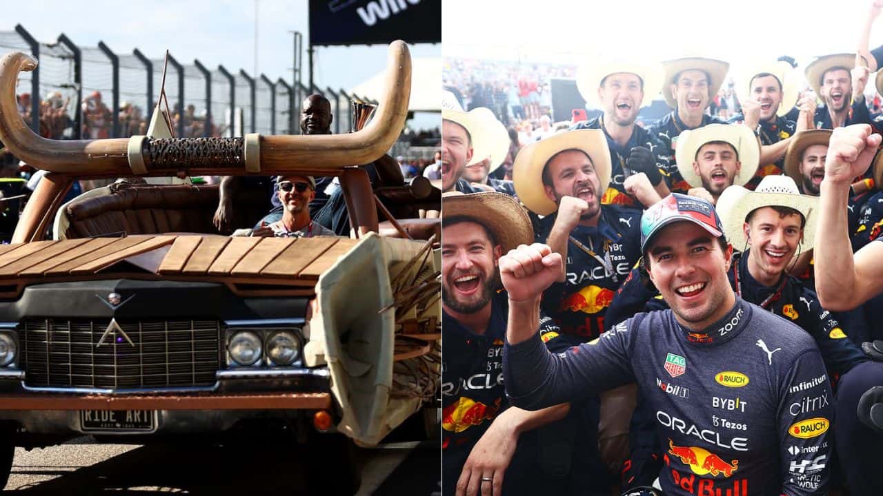 Sergio Perez along with Red Bull crew invaded Shaquille O'Neal's ...