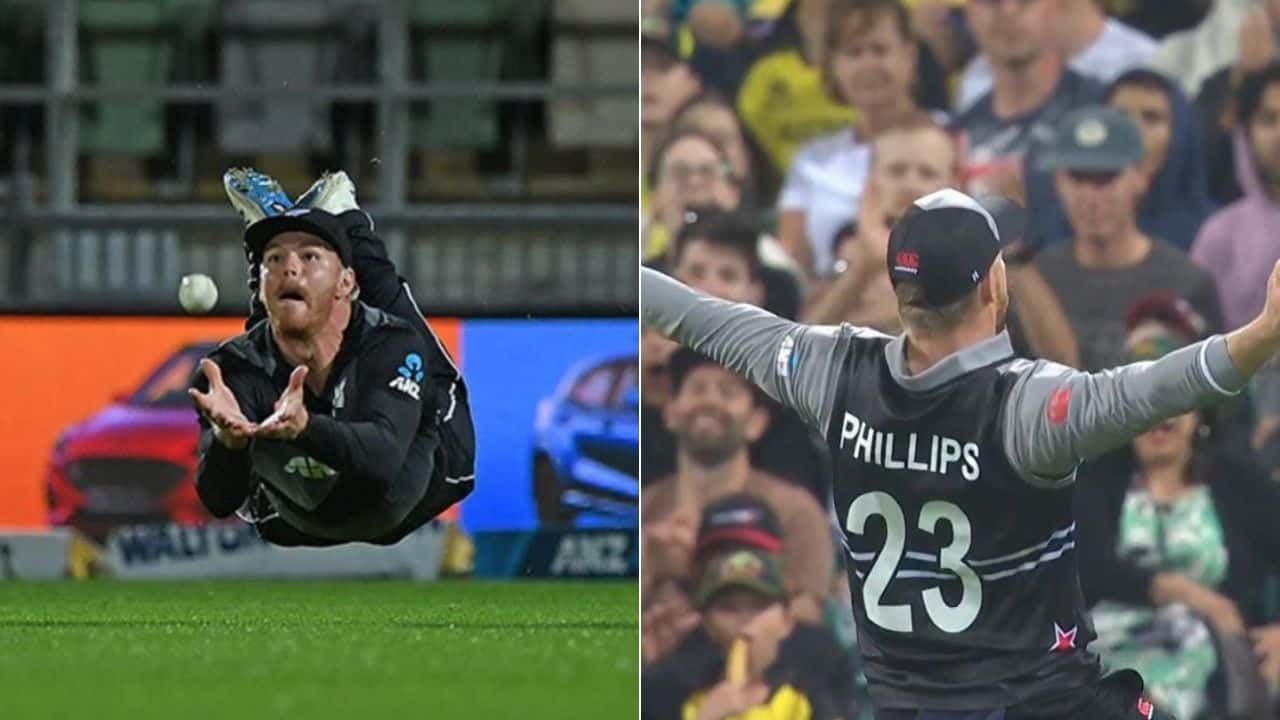 Glenn Phillips catch today: New Zealand fielder grabs Superman catch to ...
