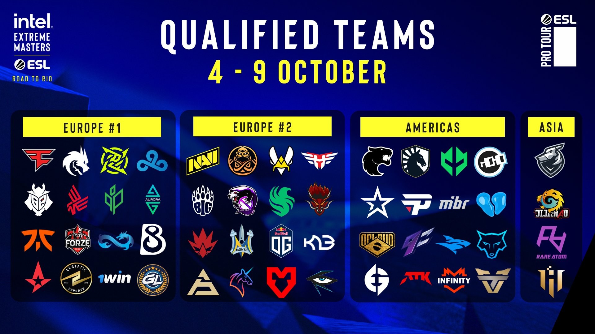 CS:GO Rio Major American RMR - Day one schedule, teams participating ...