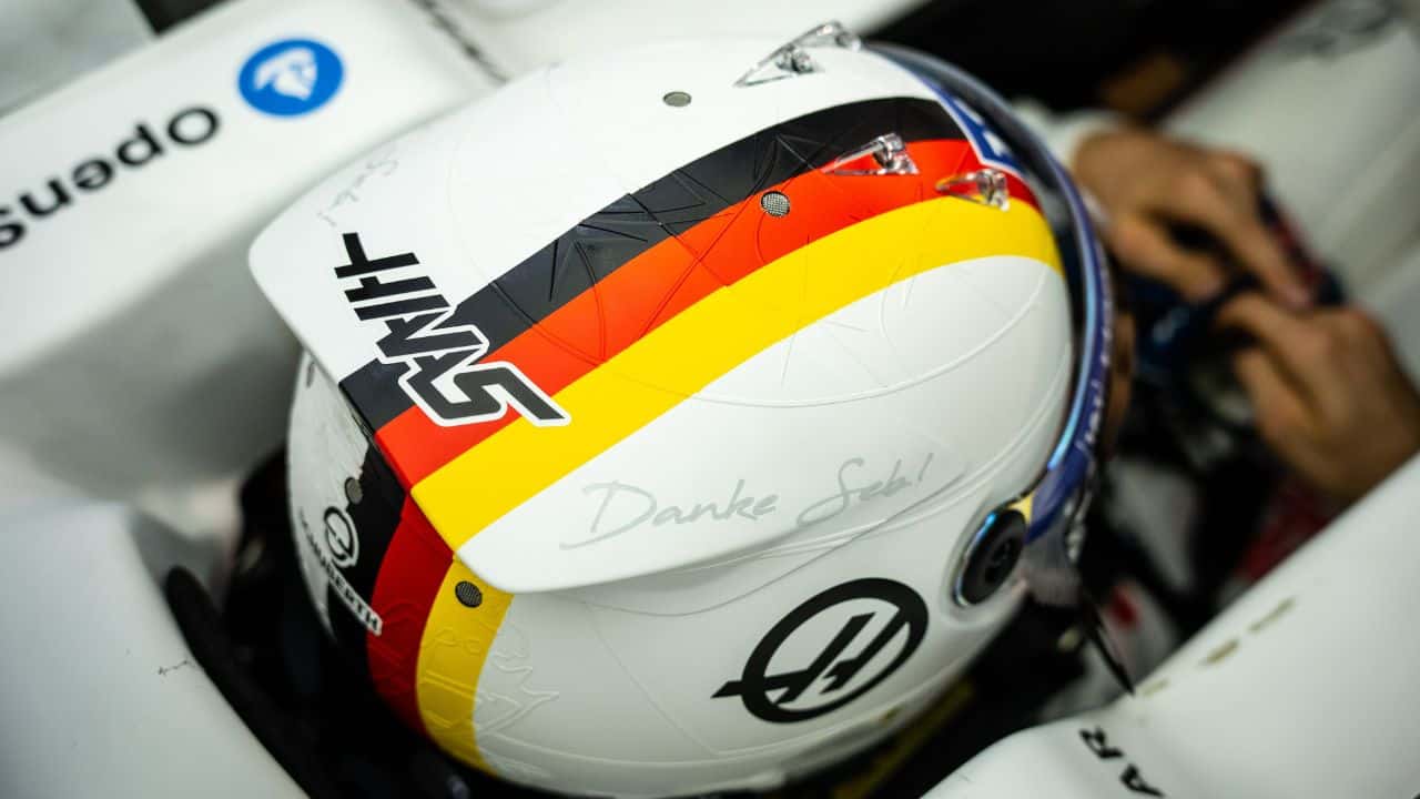 "Danke Seb" - Mick Schumacher reveals a special tribute helmet at Abu ...