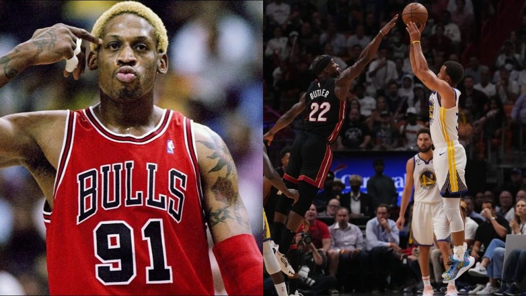 WATCH: Dennis Rodman Made a No-Look Triple 20 Years Before Stephen ...