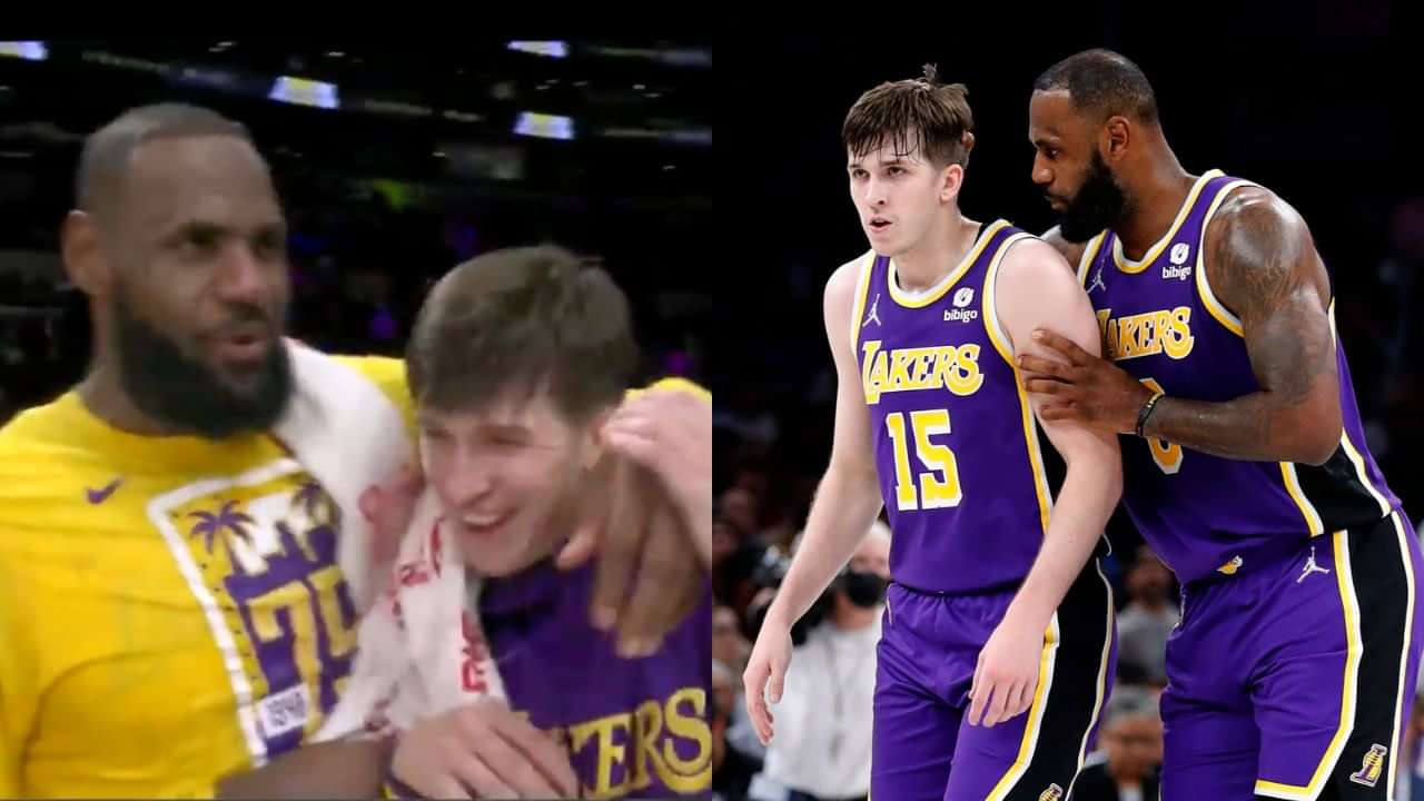 "I'm Mic'd Up! Yeah MotherF**er!": LeBron James Crashes Austin Reaves' Post-Game Interview and ...