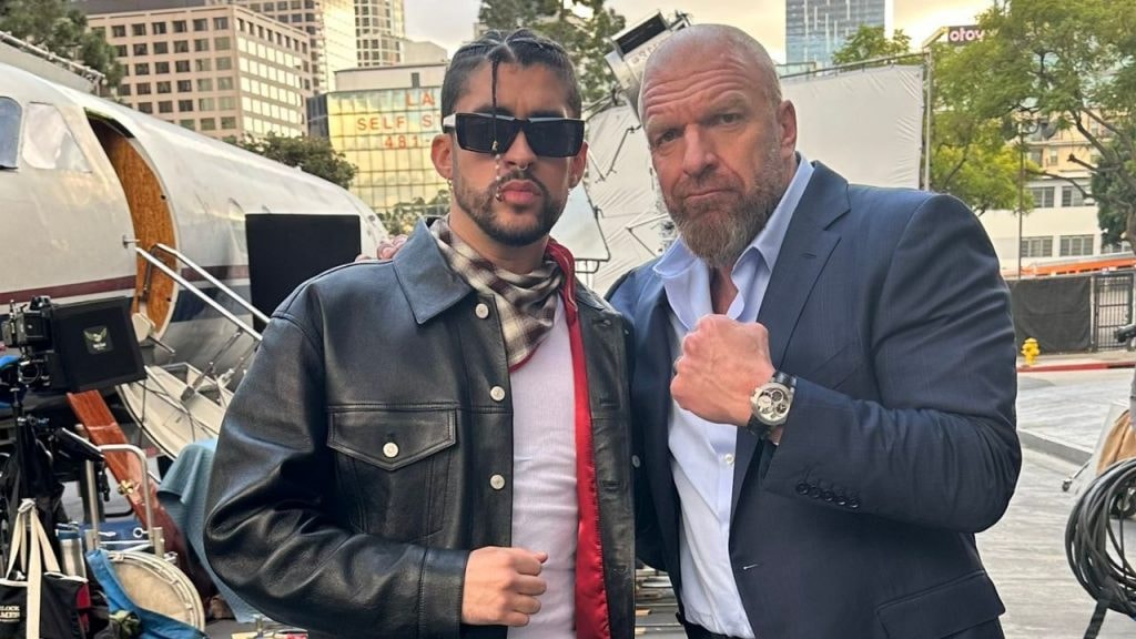 Triple H Posts Pic With Grammy Winner Bad Bunny Ahead of WrestleMania ...