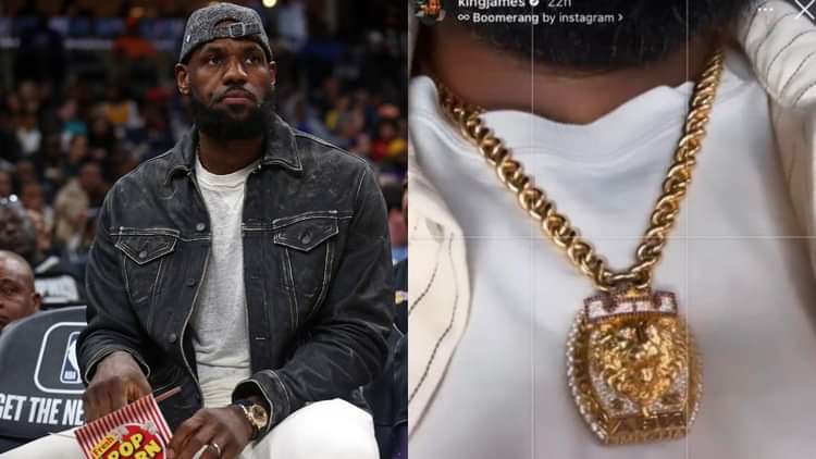 "The Kid From Akron": LeBron James New Gold and Diamond Chain for NBA ...