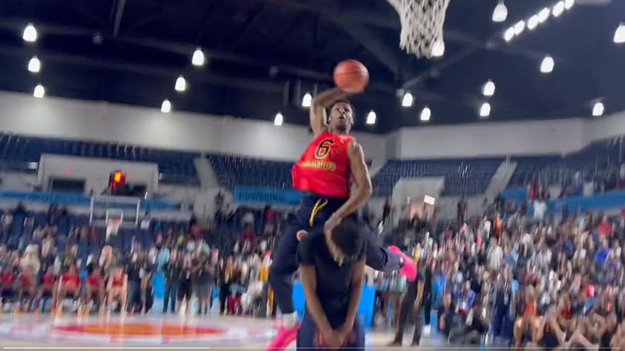 Watch: Bronny James' McDonald's All-American Debut in Dunk Contest With ...