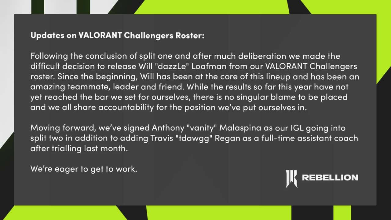 Valorant Team Shopify Rebellion Bring In Former C9 IGL Post VCT NA ...