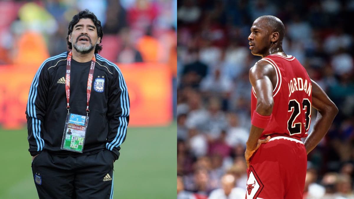 "Diego Maradona Repped Michael Jordan in 1994": A GOAT Recognized ...