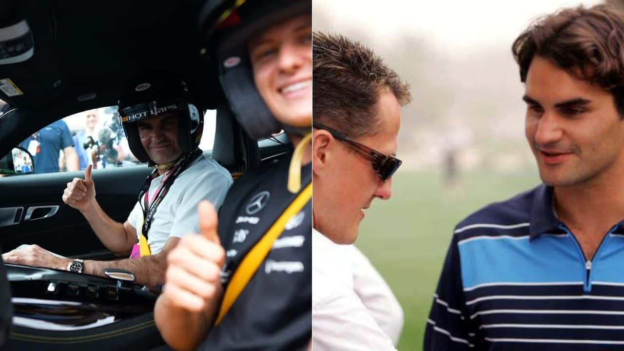 Michael Schumacher Fan Roger Federer Goes High Speed Driving with Mick ...
