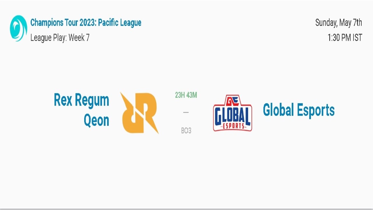 Valorant Pacific: Global Esports vs. Rex Regum Qeon; Match Predictions ...