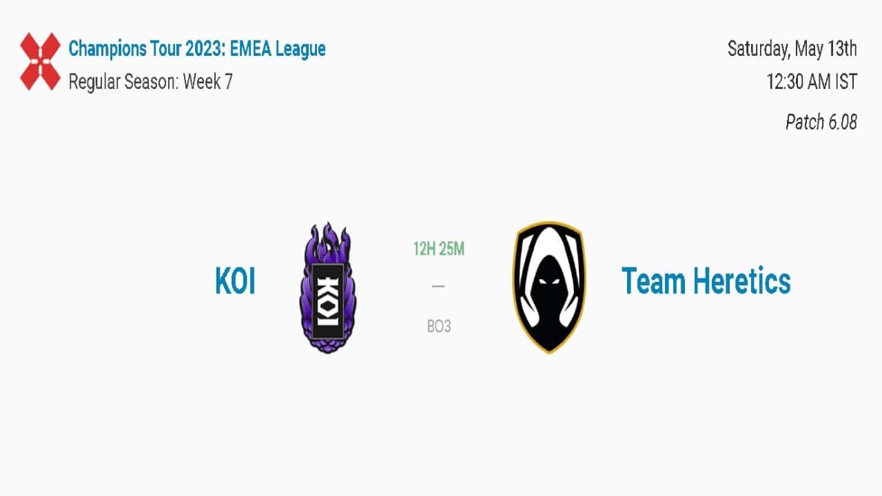 VALORANT EMEA: KOI vs Team Heretics Match-Up; Rosters, Predictions ...