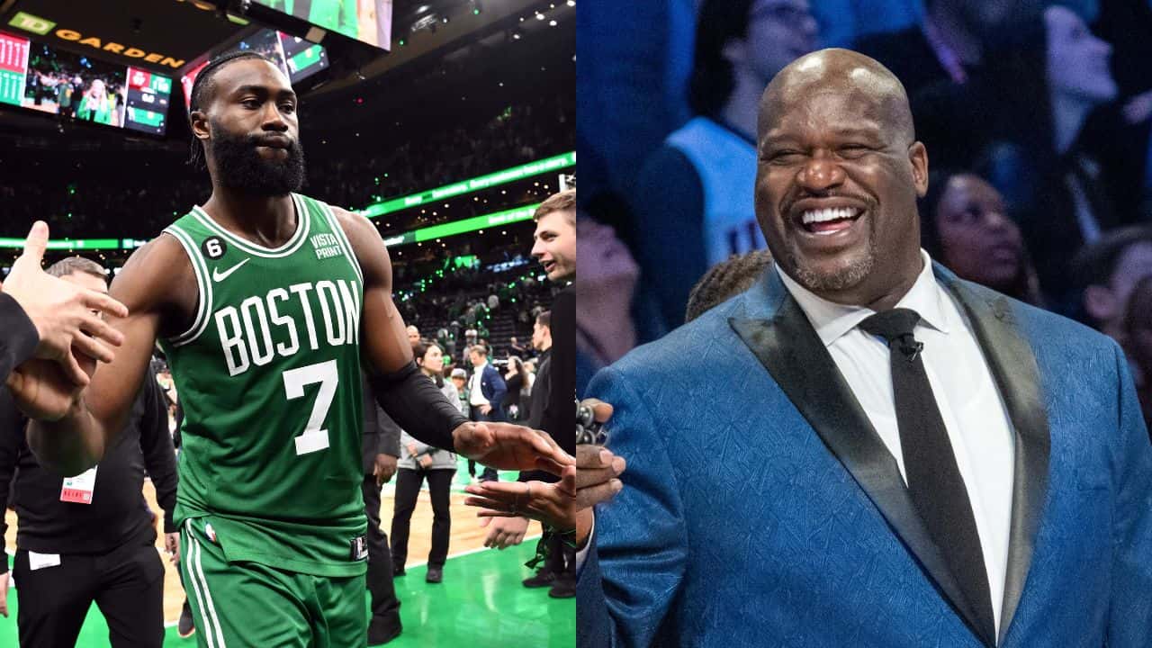 "Shaquille O'Neal Just Smacked Jaylen Brown's Butt": Lakers Legend Hilariously Seen Getting 'Too ...