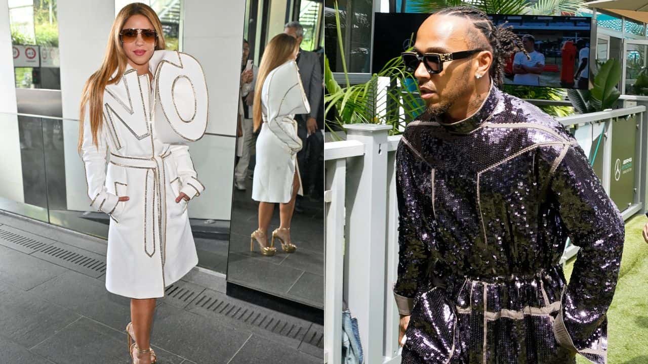 Shakira Plays the Quintessential WAG Supporting Lewis Hamilton in Vital ...