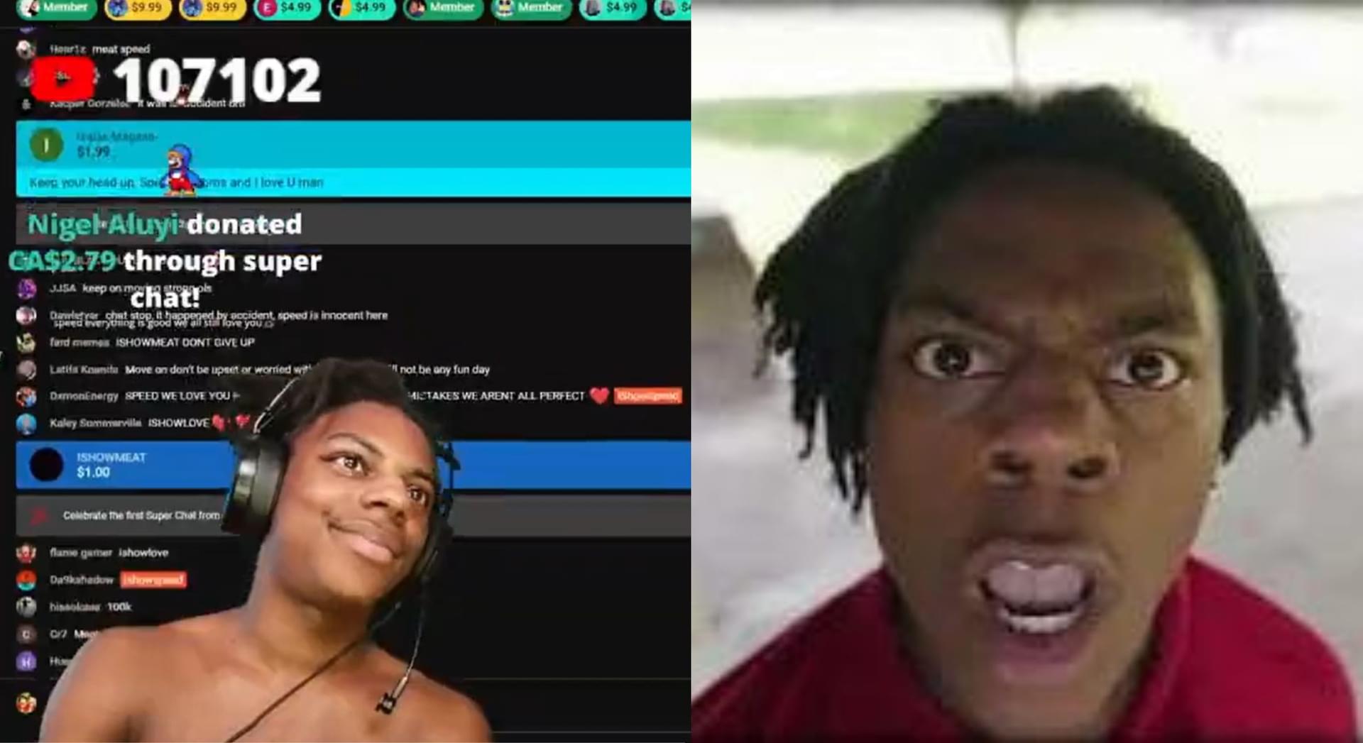 "IShowMeat" incident has left IShowSpeed in tears while numerous people ...