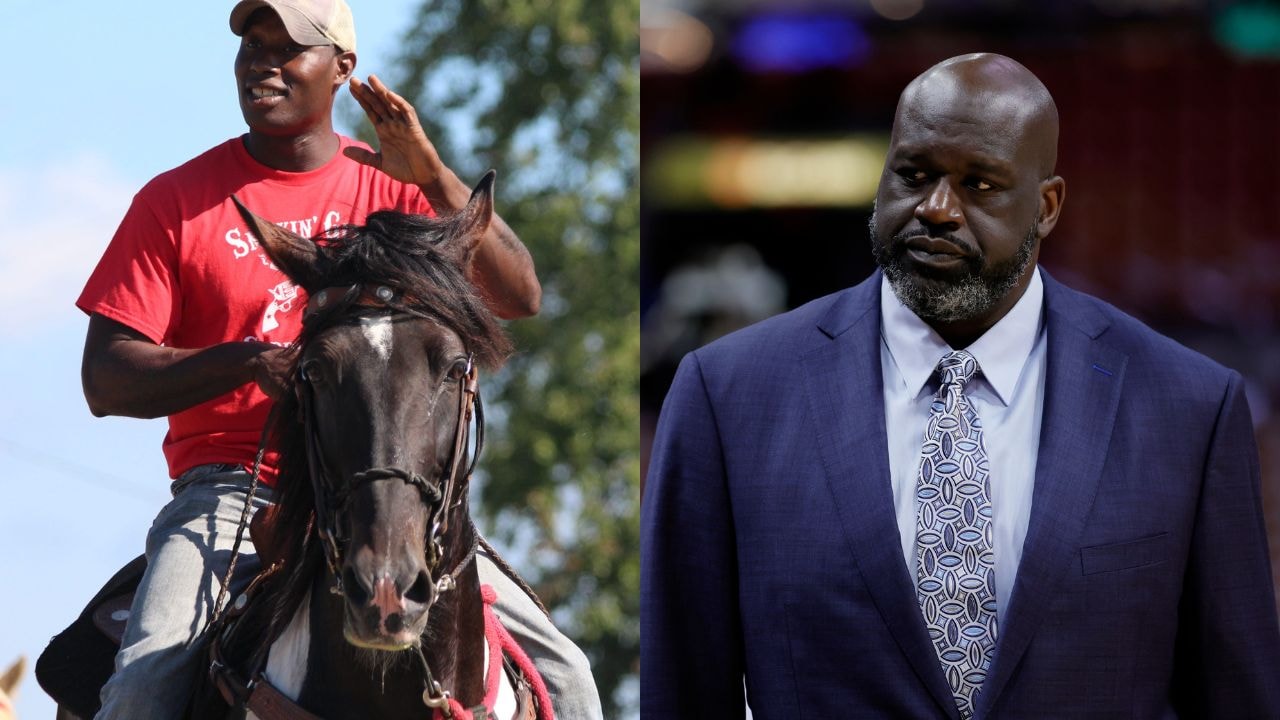 "He Tried to Kill Me": Riding a 22 Hand Percheron, Shaquille O'Neal ...