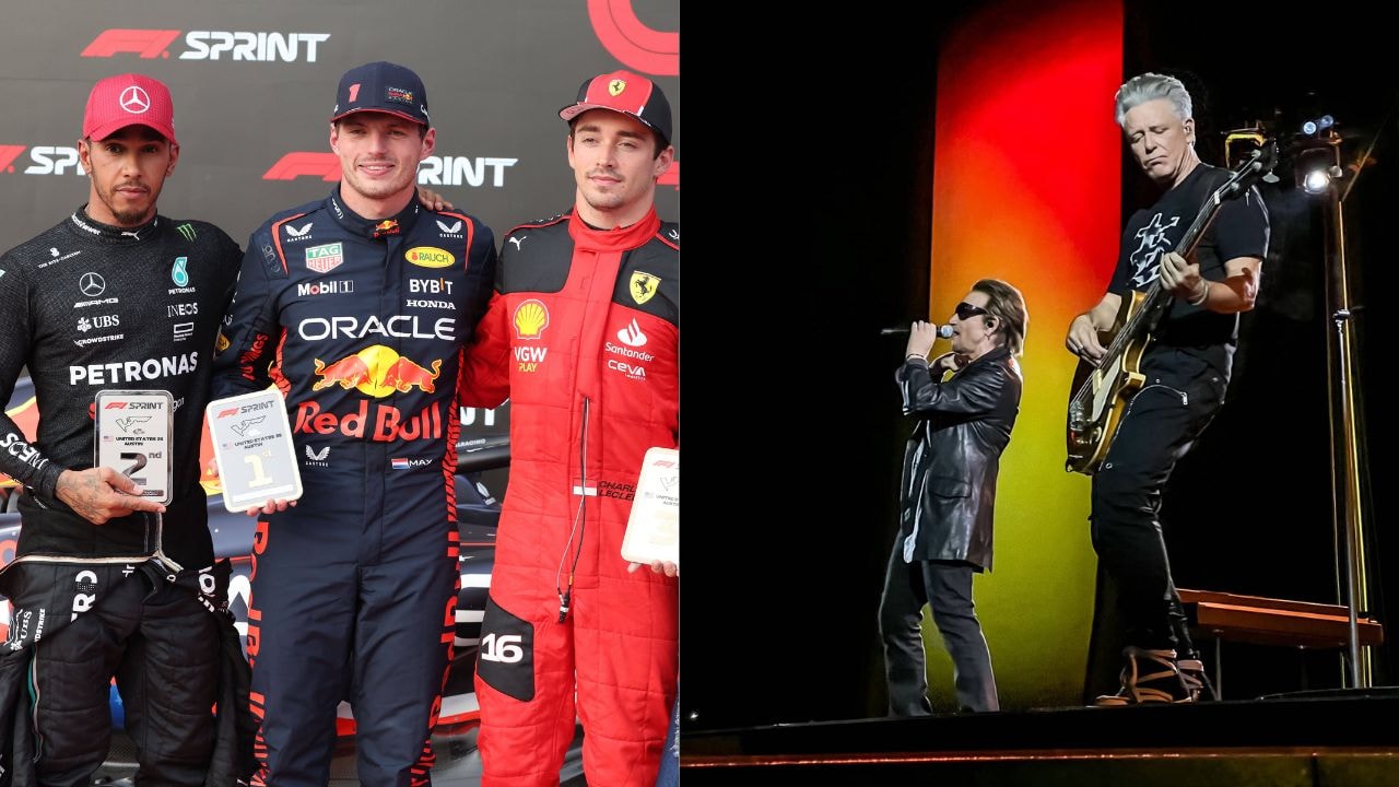 U2 Invoke Their Inner F1 Spirit Animals With Lewis Hamilton, Daniel ...