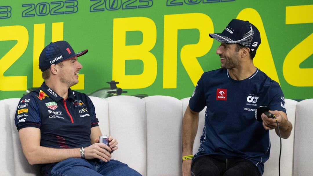 Sitting Beside Daniel Ricciardo, Max Verstappen Forced to Make His Pick: “If It’s Checo Next ...