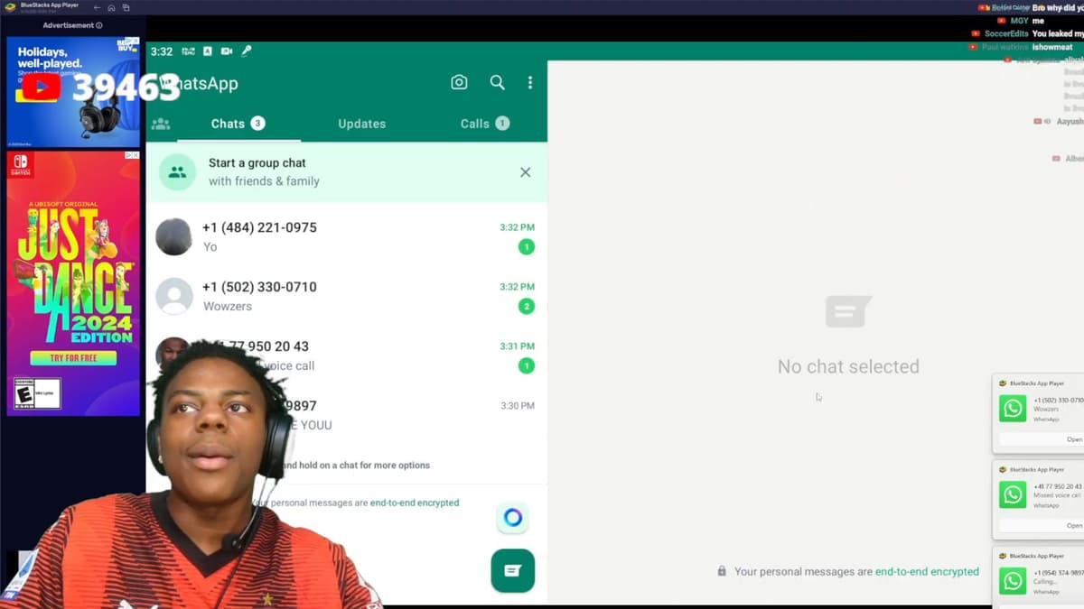 IShowSpeed goes into frenzy as he accidentally leaks own number through ...