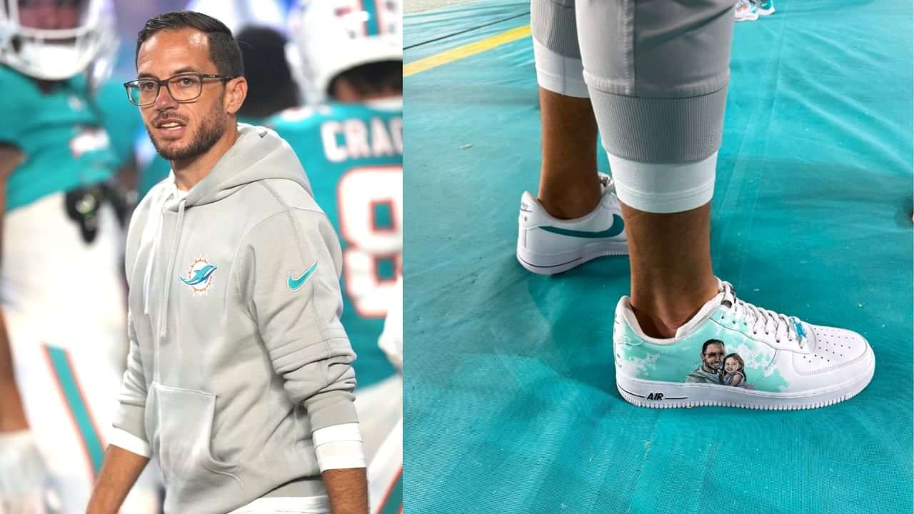 Mike McDaniel Rocking Special 'Daddy-Daughter' Kicks at Titans Game ...