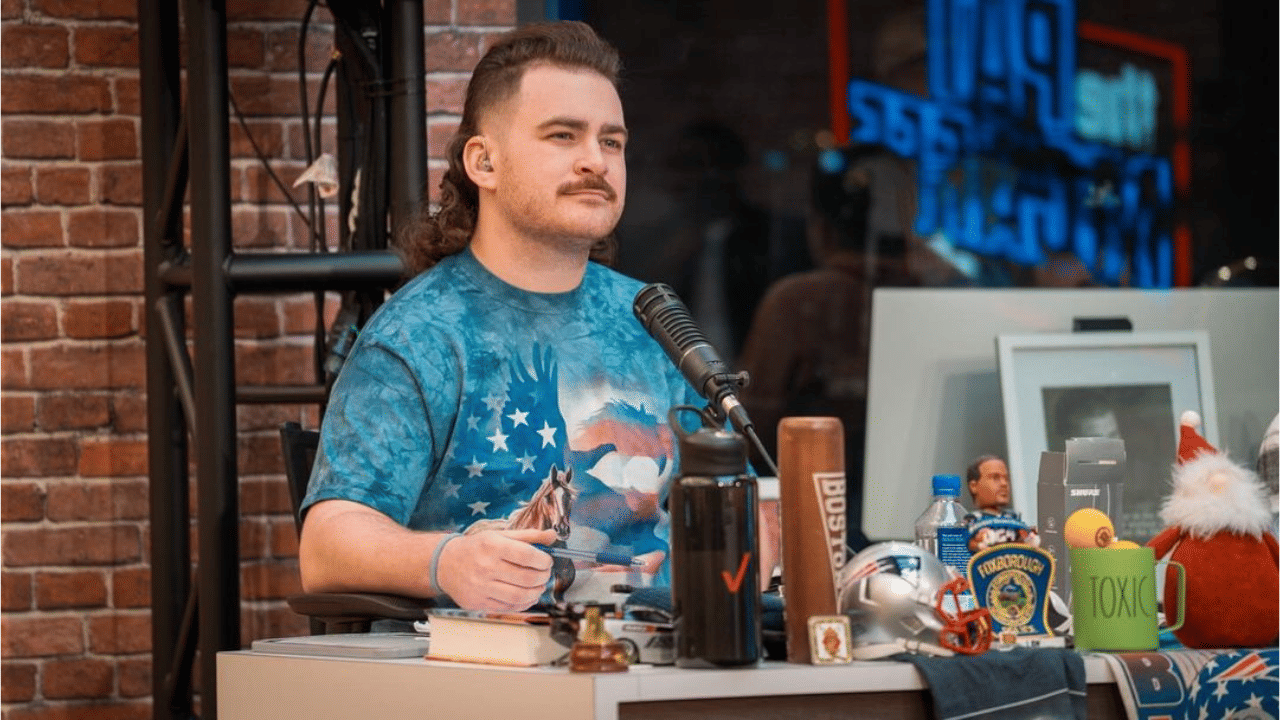 Pat McAfee's Wife Makes Co Host Boston Connor Sweat Profusely Oover Tom ...