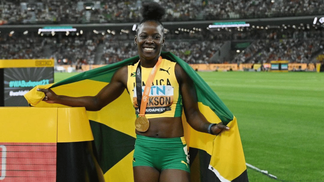 Olympic Gold Medalist Shericka Jackson Secures 200M Win at the Stockholm Diamond League With ...