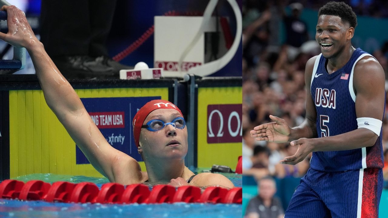 Anthony Edwards Challenges USA Swimmer Phoebe Bacon To A 20-Meter Race ...