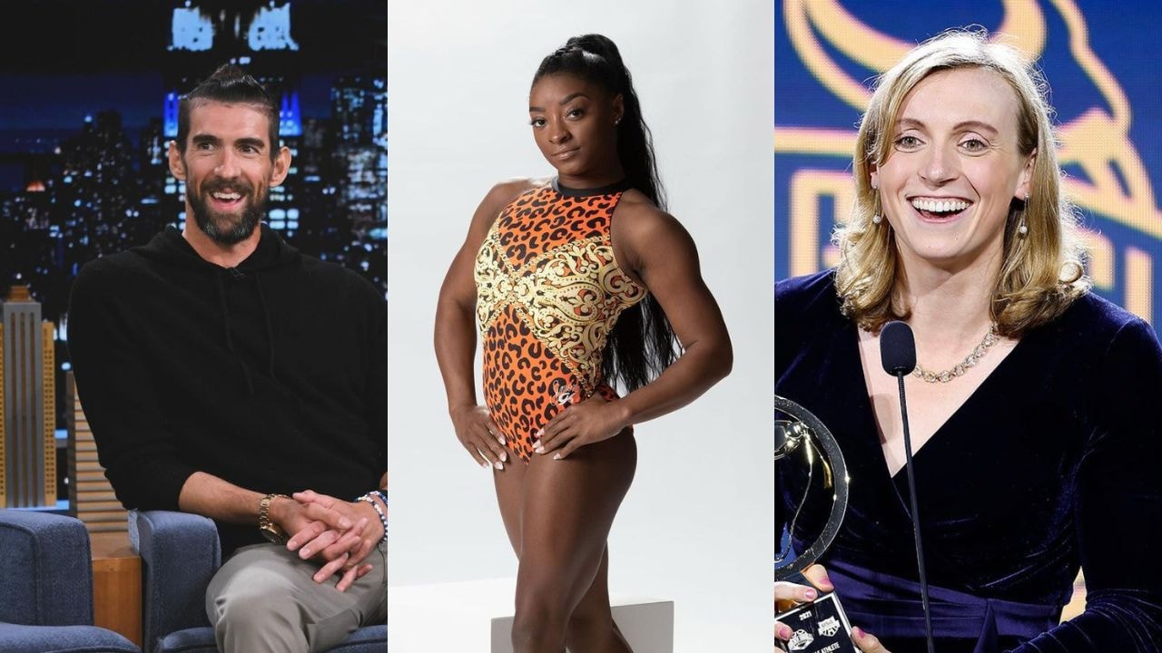 Simone Biles Shines Alongside American Swimmers Michael Phelps and ...