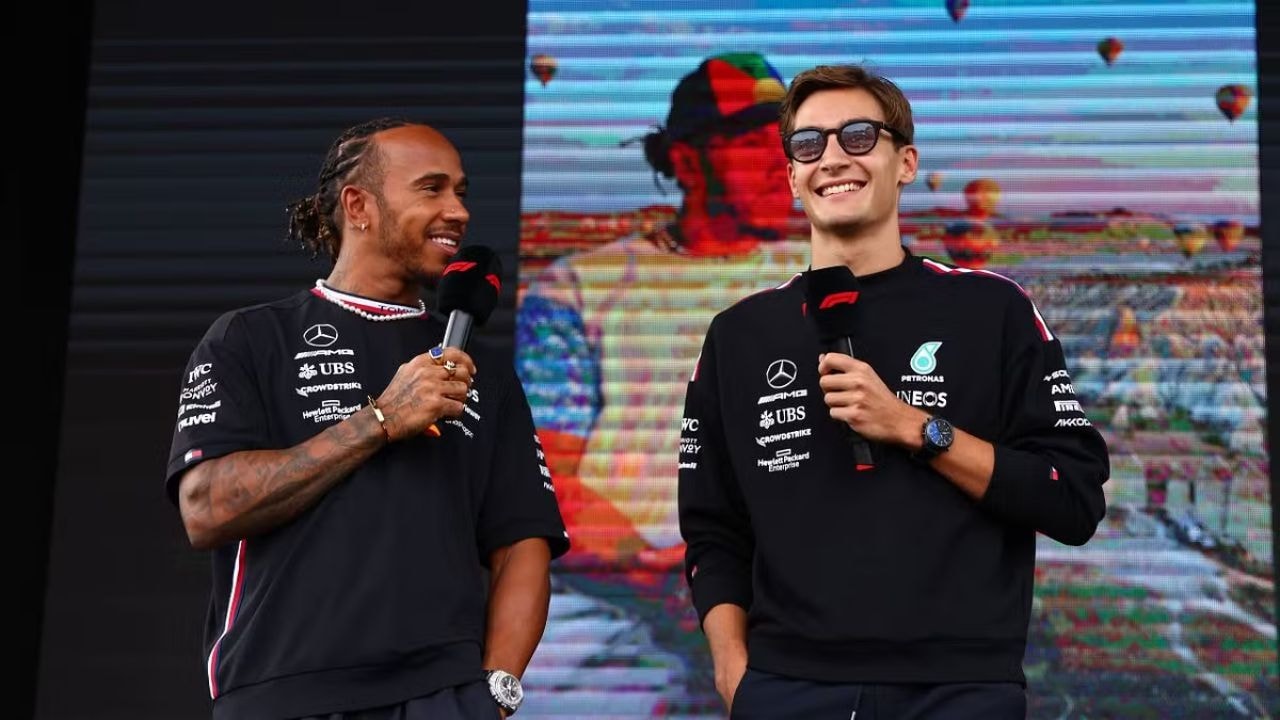 Lewis Hamilton and George Russell Arrived in a $52.5 Million Private ...