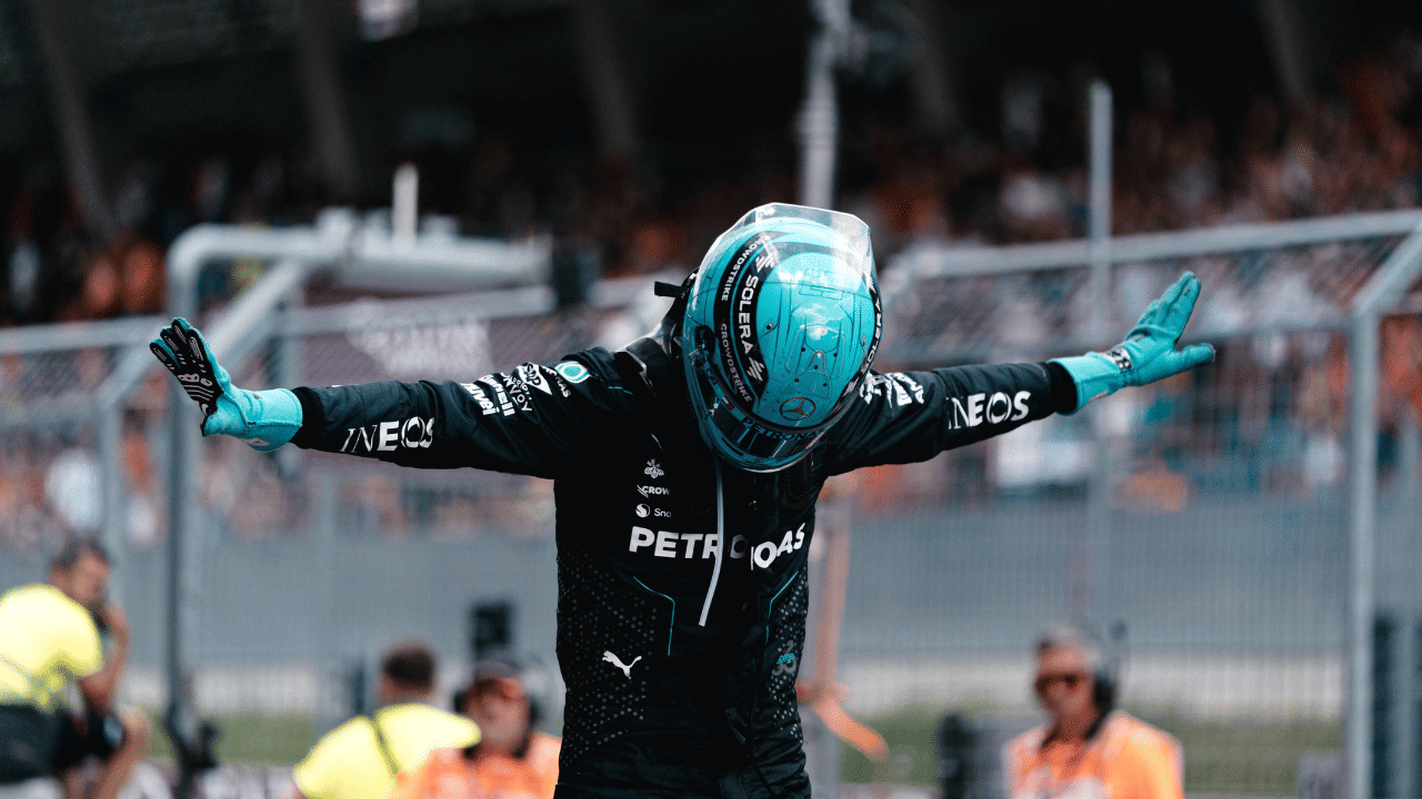 George Russell's Iconic Pose Makes It To Paris Olympics 2024 - The ...