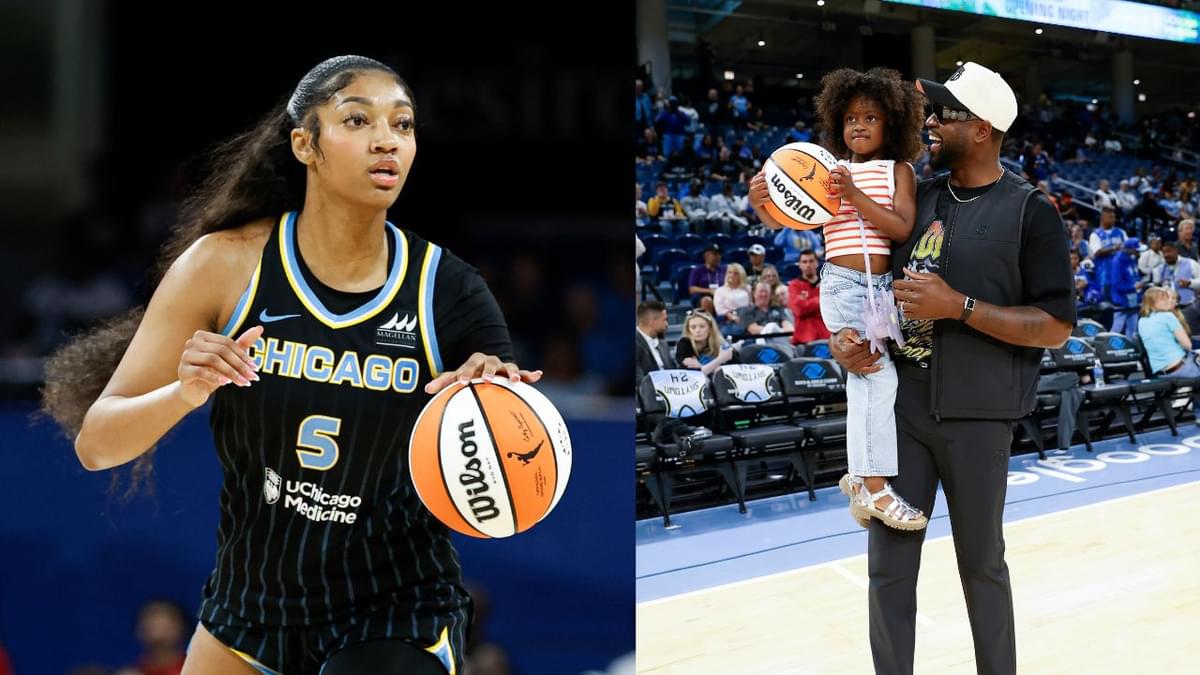 Angel Reese Bonds With Dwyane Wade's Daughter Kaavia Ahead Of Heat ...