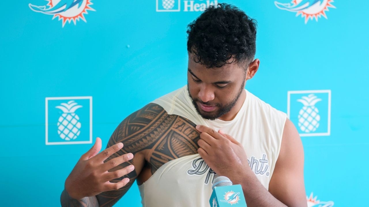 Tua Tagovailoa's Tattoos: Decoding Dolphins QB's Special Gesture for ...