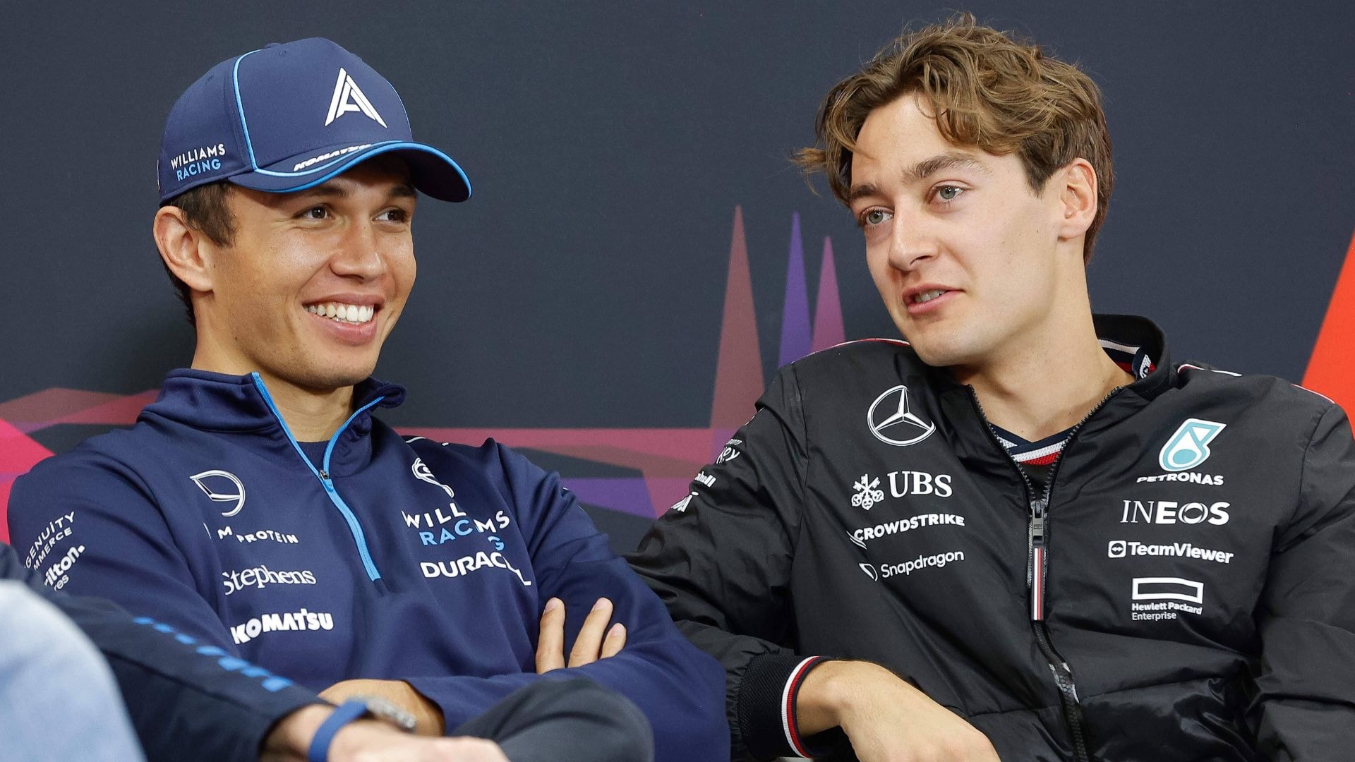 George Russell Roasts Alex Albon for His Hair and Bad Fashion Choices ...